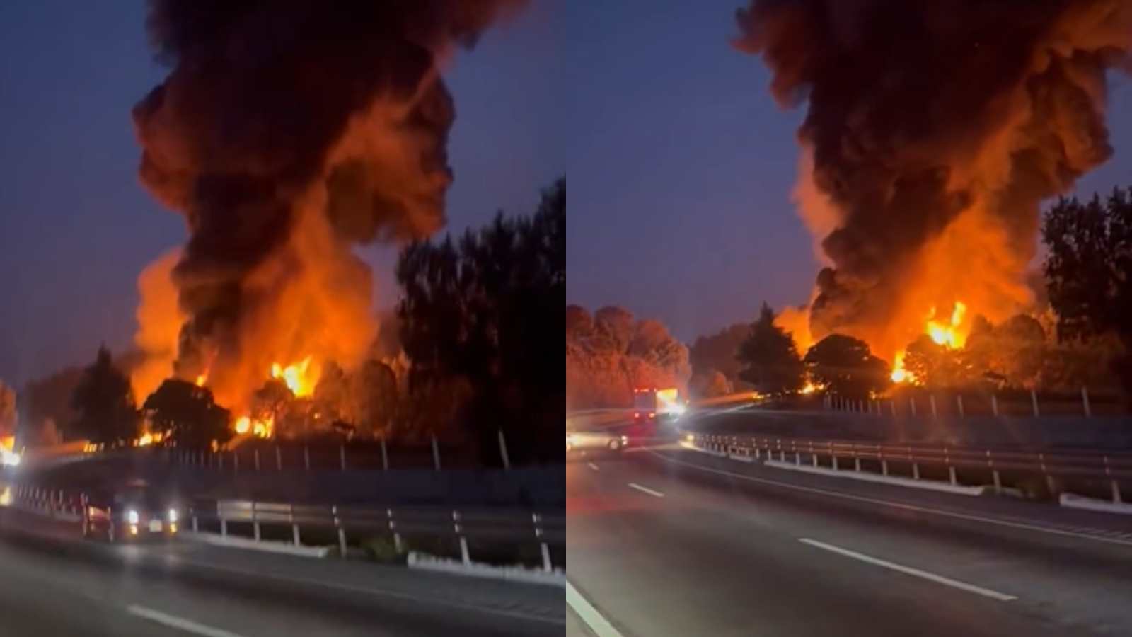 Vuelca Pipa de Combustible y Explota en Autopista México-Puebla; Cierran Ambos Sentidos | N+